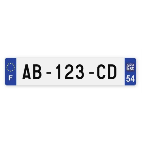 Plaque d'immatriculation Meurthe-et-Moselle (54) pour voiture en 52x11cm